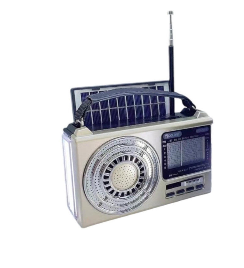 Радиоприемник аккумуляторный с фонариком и солнечной панелью Solar ...