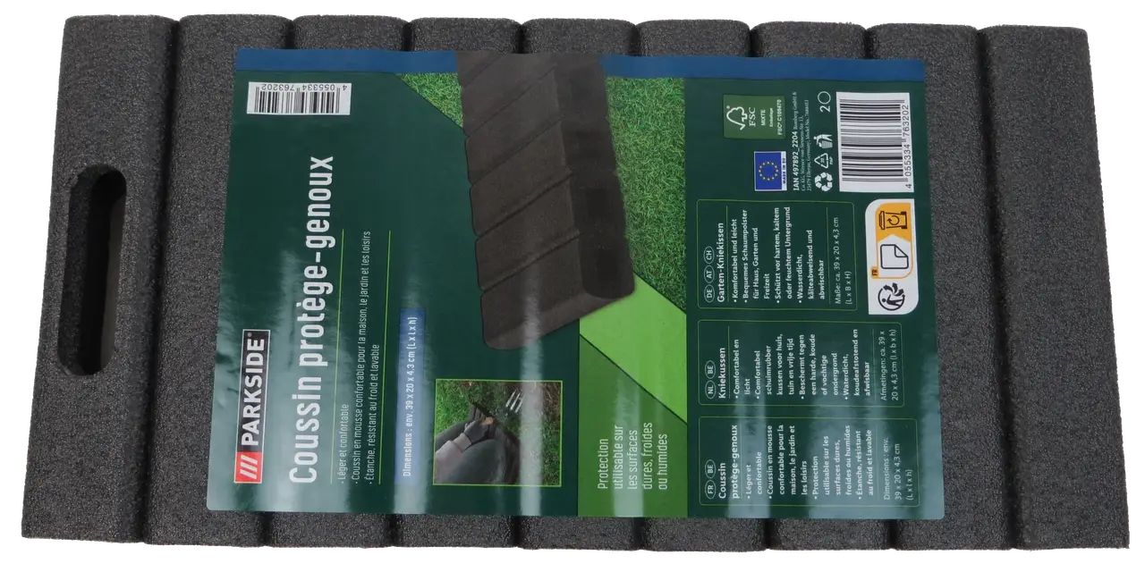 Сидушка Parkside для бомбоубежища 39х20х4,3 см Чорний (IAN497892 black ...