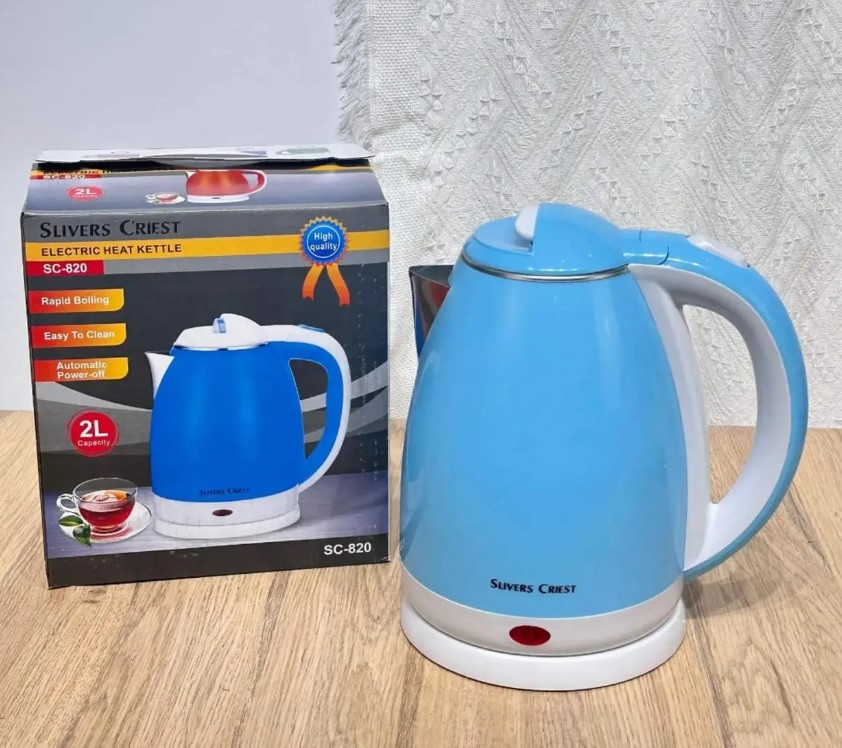 Електричний чайник No Brand Slivers Criest SC-820 2 л 1500 Вт Голубий ...