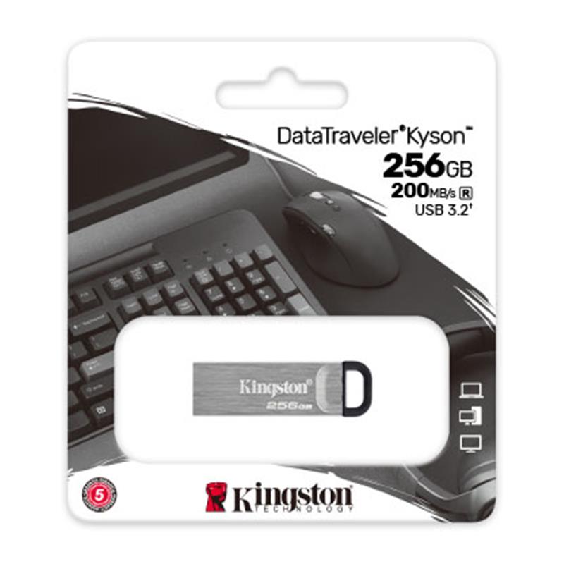 Флеш-накопитель USB3.2 256GB Kingston DataTraveler Kyson Silver/Black ...