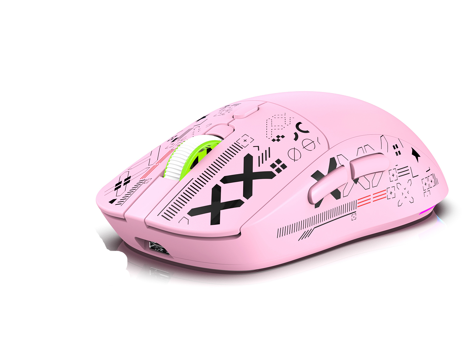 Мышь беспроводная HYSJ Т90 2.4G Bluetooth Pink (hub_9otbmj) цена ...